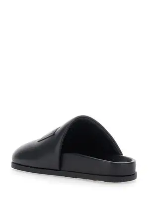 Givenchy Asymmetrical Padded Leather Mules - Multicolor