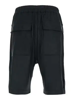 Rick Owens Shorts With Elasticated Waist And Drawstring In Tech Fabric For