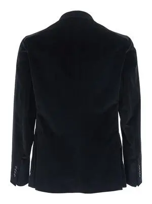 Tagliatore Single-breasted Jacket With Peak Revers In Wool Blend