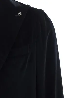 Tagliatore Single-breasted Jacket With Peak Revers In Wool Blend