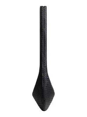Bottega Veneta Bottega Shoulder Bag With Top Zip Closure And Leather Intreccio Motif For - Black