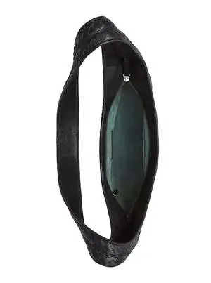 Bottega Veneta Bottega Shoulder Bag With Top Zip Closure And Leather Intreccio Motif For - Black
