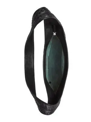 Bottega Veneta Intreccio Leather Shoulder Bag - Black