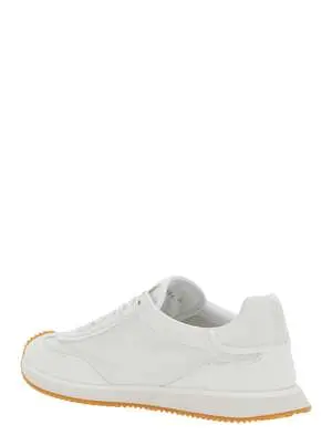 Dolce & Gabbana Low Top Sneakers With Logo Patch On The Tongue And Side In Leather For - White