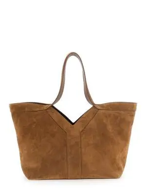 Saint Laurent Bo Y Tote Bag S Beige Leather Shopper Bag For - Multicolor