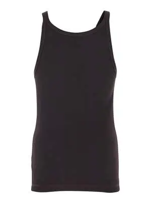 Dolce & Gabbana Brown Ribbed Crew Neck Top In Cotton For - Multicolor