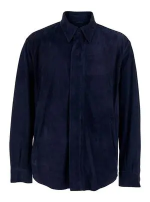 Giorgio Armani Suede Hidden Closure Jacket