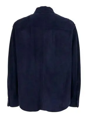 Giorgio Armani Suede Hidden Closure Jacket