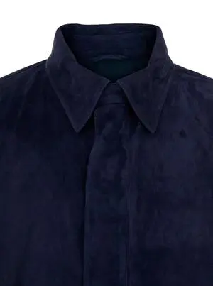 Giorgio Armani Suede Hidden Closure Jacket