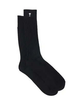 AMI Paris Set Of Three Socks With Adc Embroidery - Multicolor