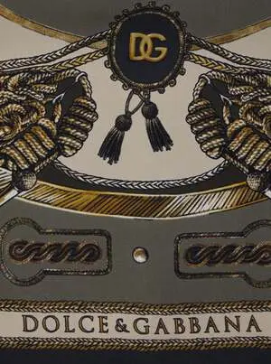 Dolce & Gabbana Printed Scarf For In Silk For - Gray