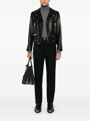 Saint Laurent Motorc Classique Jac Black Leather Biker Jacket For