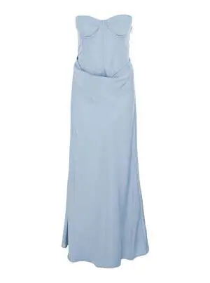 ROTATE BY BIRGER CHRISTENSEN Dress 'satin Corset Maxi Dress' Blue In Polyester For - Multicolor