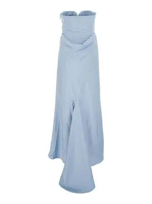 ROTATE BY BIRGER CHRISTENSEN Dress 'satin Corset Maxi Dress' Blue In Polyester For - Multicolor