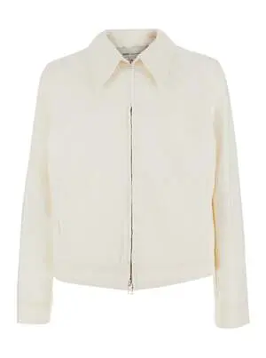AMI Paris Classic Collar Zip Up Jacket - Multicolor