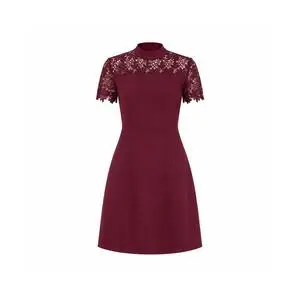 GIRL IN MIND Dolcie Lace Detail Mini Dress - Red