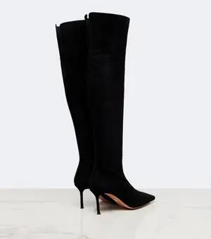 AQUAZZURA Vespera Suede Over-the-knee Boots