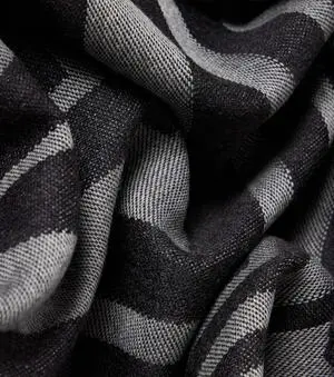 JOSEPH Neoma Fringed Jacquard Virgin Wool Scarf