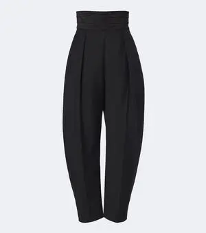 RÓHE Pleated Wool And Mohair Barrel-leg Pants