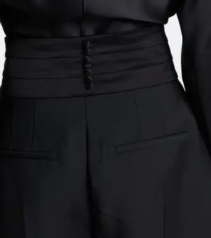 RÓHE Pleated Wool And Mohair Barrel-leg Pants