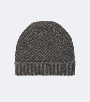 Gabriela Hearst Porta Herringbone Cashmere Beanie