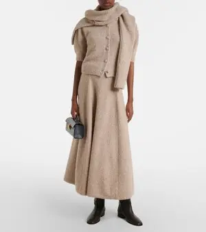 Agnona Cashmere, Silk, And Wool Cardigan