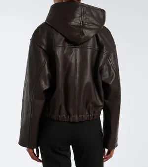 Sportmax Hooded Leather Jacket