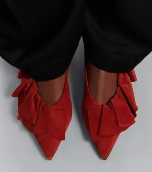 JW Anderson Ruffled Suede Flats