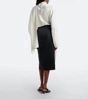 RÓHE Satin Midi Skirt