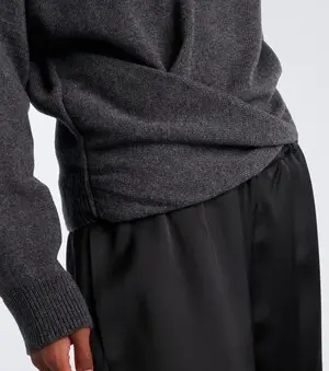 RÓHE Draped Wool And Cashmere Turtleneck Sweater