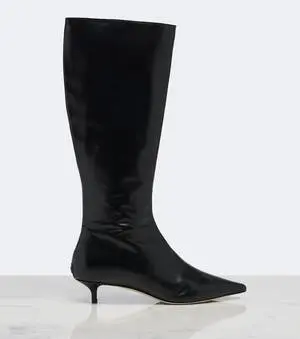 JIMMY CHOO Amis Leather Knee-high Boots - Black