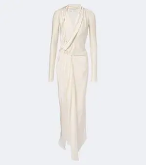 Victoria Beckham Lea Draped Jersey Midi Dress