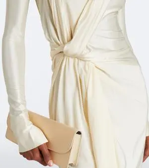 Victoria Beckham Lea Draped Jersey Midi Dress
