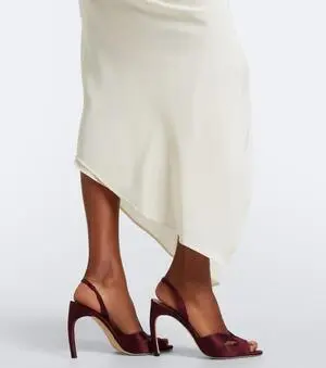 Victoria Beckham Lea Draped Jersey Midi Dress
