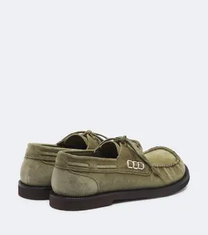 JW Anderson Suede Boat Shoes - Green