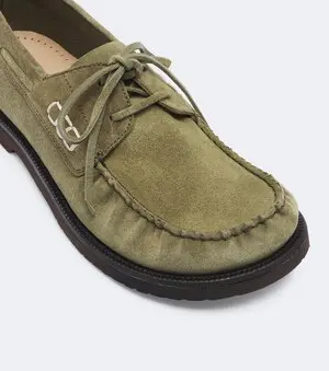 JW Anderson Suede Boat Shoes - Green