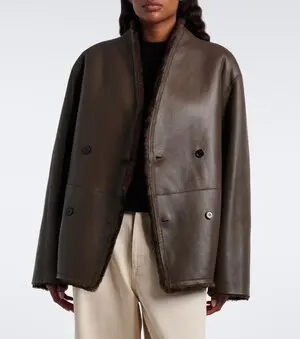 Loulou De Saison Catherine Reversible Shearling Jacket - Brown