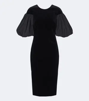 Max Mara Cotton Velvet Midi Dress