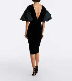 Max Mara Cotton Velvet Midi Dress