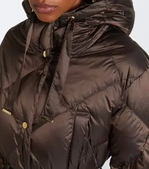 Max Mara Hooded Quilted Down Coat