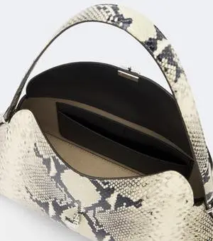 TOTEME T-lock Small Leather Shoulder Bag - Beige