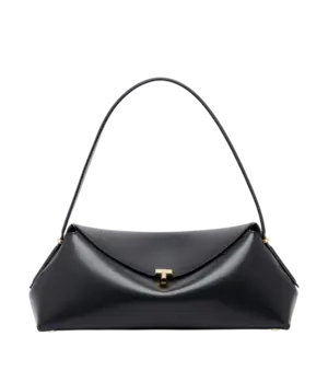 TOTEME T-lock Small Leather Shoulder Bag - Black