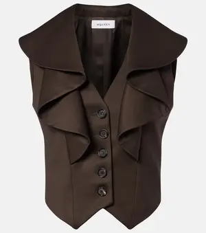 Alexander McQueen Ruffled Wool Vest