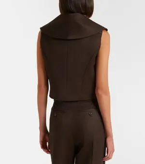 Alexander McQueen Ruffled Wool Vest