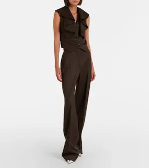 Alexander McQueen Ruffled Wool Vest