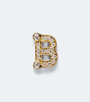 Sophie Bille Brahe Initial Petite B 18kt Single Earring With Diamonds