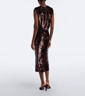 Simkhai Nikki Sequined Midi Skirt