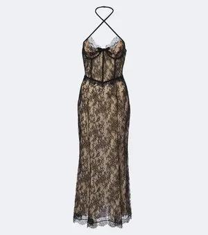 Alessandra Rich Lace Bustier Dress