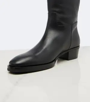 JIMMY CHOO Mave Leather Knee-high Boots - Black