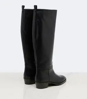 JIMMY CHOO Mave Leather Knee-high Boots - Black